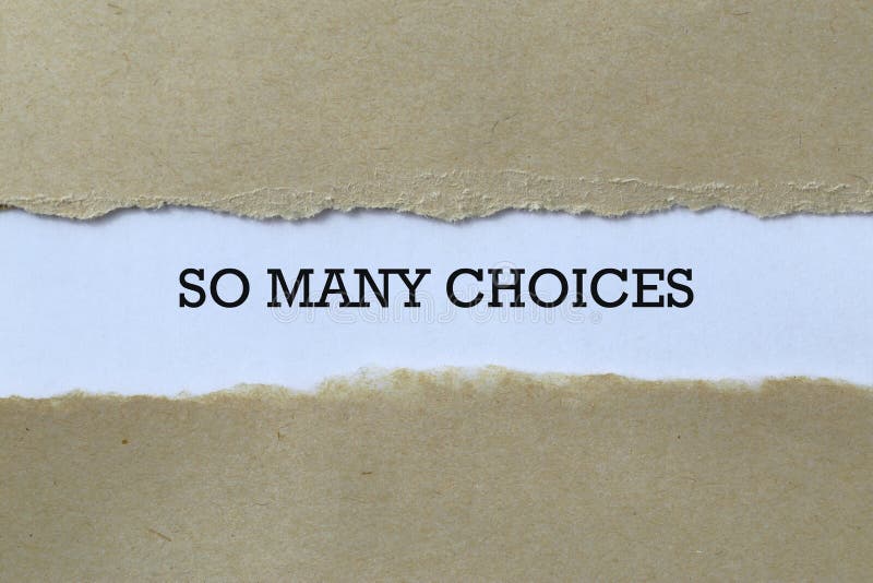 So many choices on paper stock photo. Image of promote - 206476944