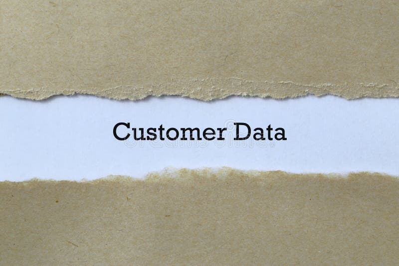 Customer data on paper stock image. Image of abstract - 206666285