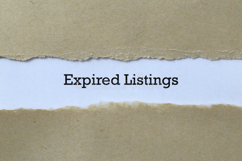 Expired listings on paper stock image. Image of closed - 206666913