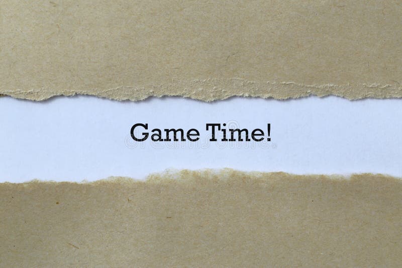 Game time on paper stock illustration. Illustration of clock - 206667153