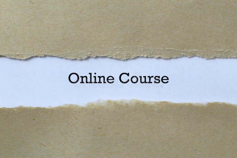 Online course on paper stock image. Image of distance - 207238635