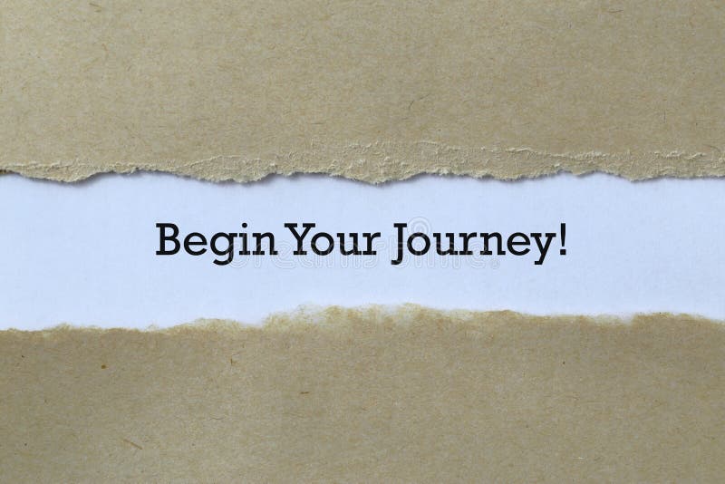 Begin Your Journey on Paper Stock Photo - Image of life, health: 207750726