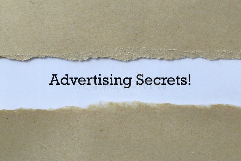 Advertising Secret on Paper Stock Image - Image of graphic, cyberspace ...