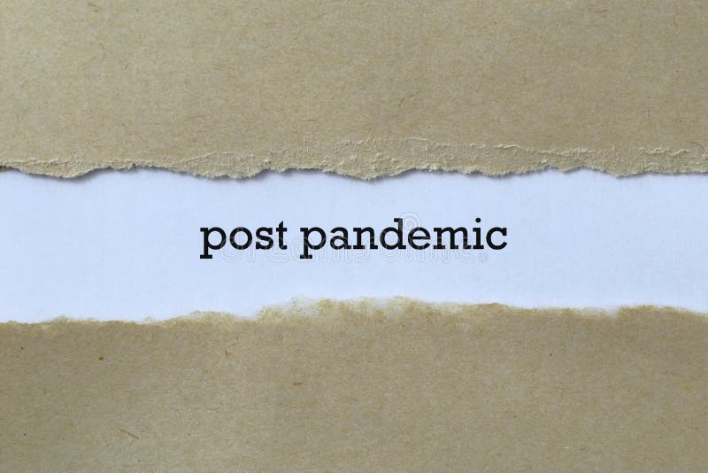 Post pandemic on paper stock image. Image of change - 207837451