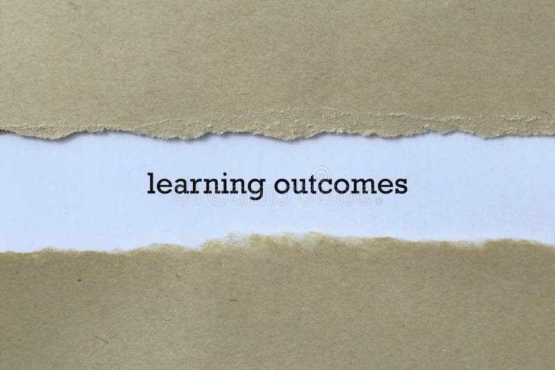 Learning outcomes on paper stock photo. Image of progress - 224559398