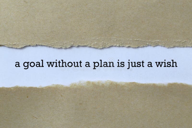 A Goal without a Plan is Just a Wish Stock Illustration - Illustration ...