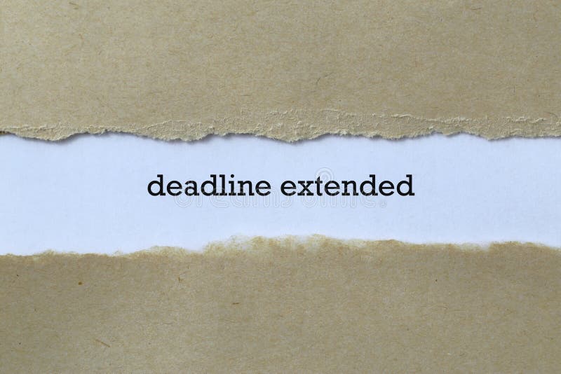 Deadline extended on white stock image. Image of memo - 230056725