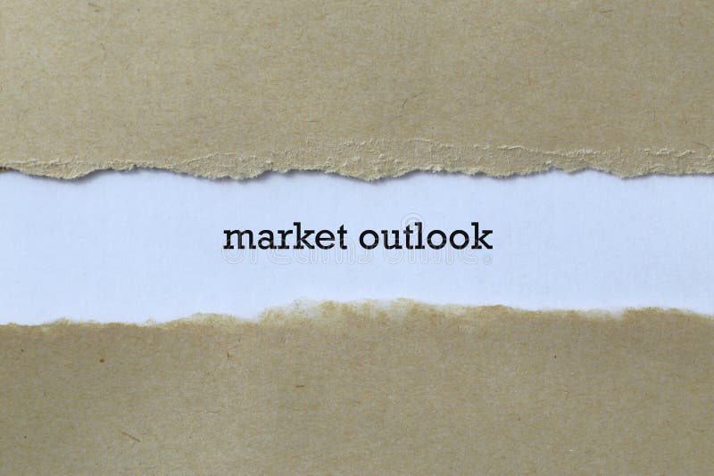Market Outlook on White Paper Stock Image - Image of background ...