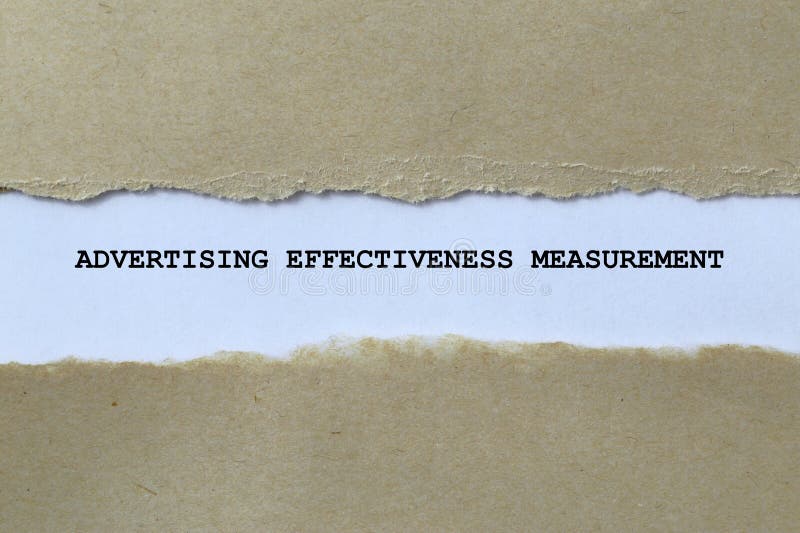 Advertising Effectiveness Measurement on White Paper Stock Image ...