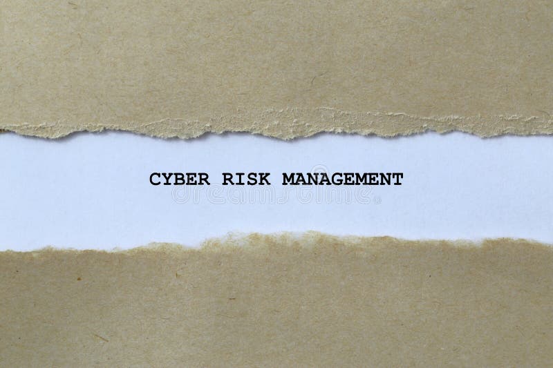 Cyber Risk Management on White Paper Stock Image - Image of strategy ...