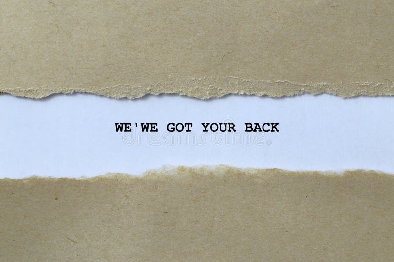 We we Got Your Back on White Paper Stock Illustration - Illustration of ...