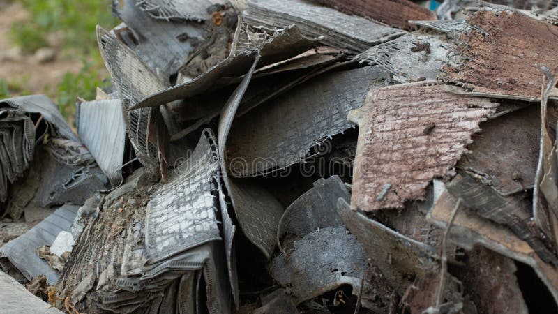Lead Acid Battery Plates. the Inside of an Acid Battery Stock Image ...