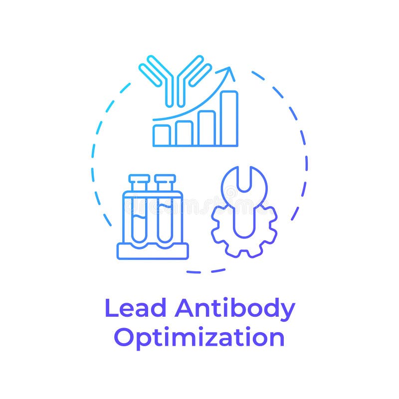 Lead Antibody Optimization Blue Gradient Concept Icon Stock ...
