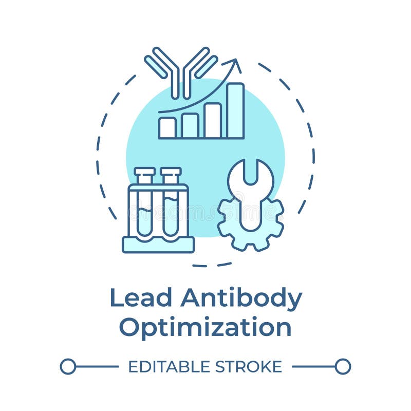 Lead Antibody Optimization Soft Blue Concept Icon Stock Vector ...