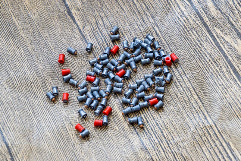 Lead Bullets for Pneumatic. Bullets of Caliber 4.5 Mm Stock Photo ...