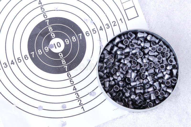Lead bullets on target stock image. Image of paper, number - 86657009