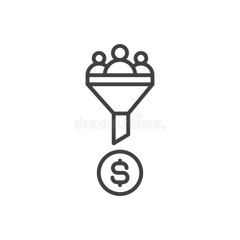Lead Conversion Icon Simple Outline Vector Logo Stock Vector - Illustration of simple, journey ...