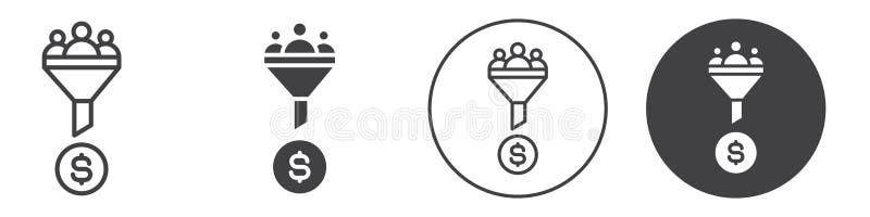 Lead Conversion Icon Simple Outline Vector Logo Stock Vector ...