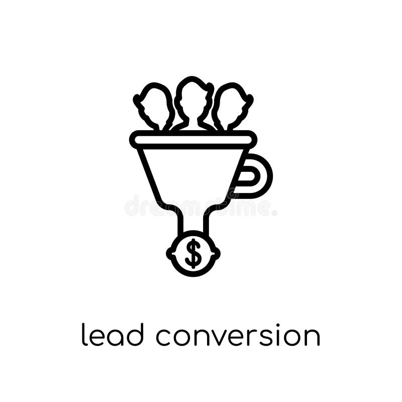 Lead Conversion Icon. Trendy Modern Flat Linear Vector Lead Conversion ...