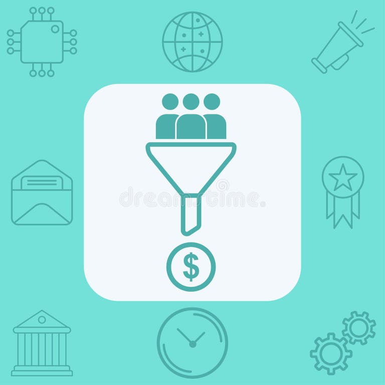 Lead Conversion Vector Icon Sign Symbol Stock Vector - Illustration of ...