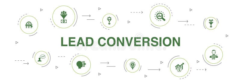 Lead Conversion Infographic Cloud Design Stock Vector - Illustration of ...