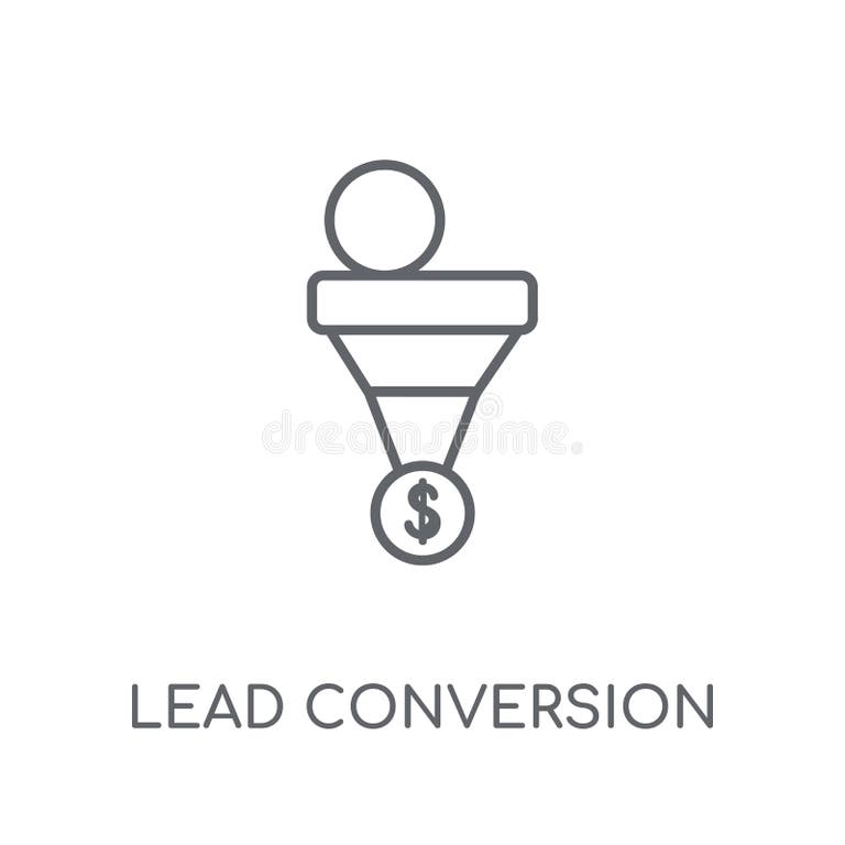 Lead Conversion Linear Icon. Modern Outline Lead Conversion Logo Stock ...