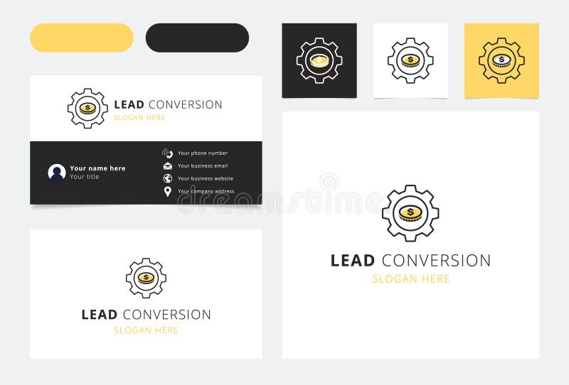 Lead Conversion Logo Design with Editable Slogan. Branding Book and ...