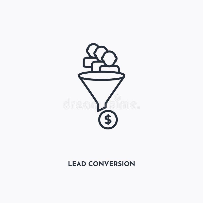 Lead Conversion Outline Icon. Simple Linear Element Illustration ...