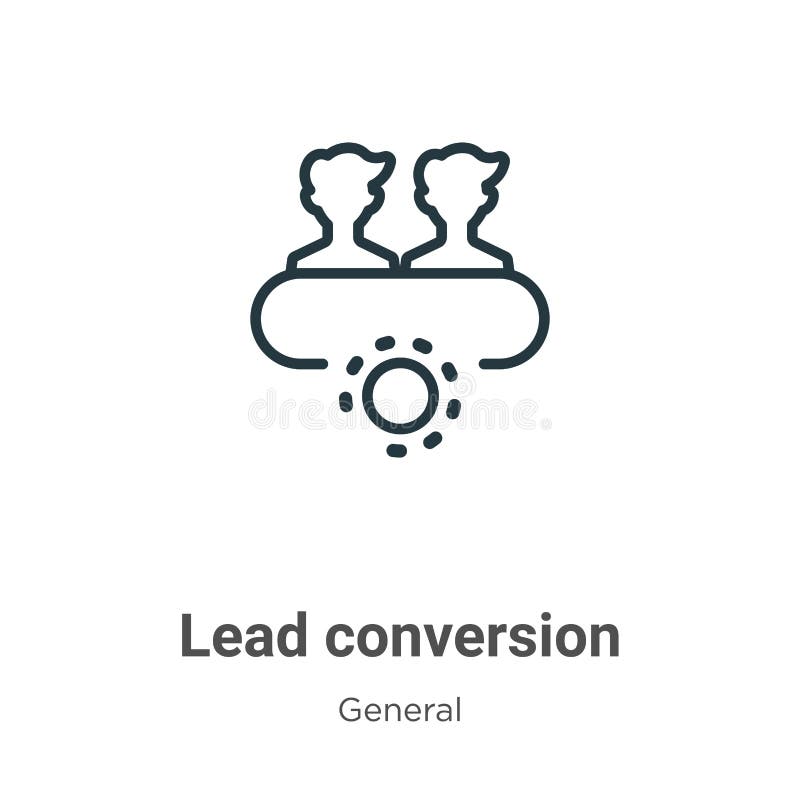 Lead Conversion Outline Vector Icon. Thin Line Black Lead Conversion ...