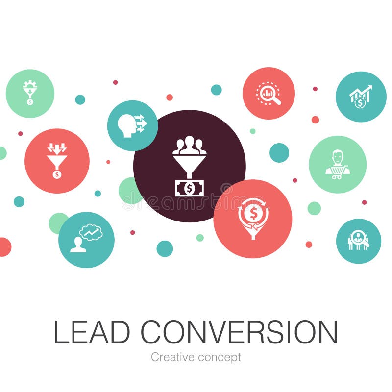 Lead Conversion Infographic 10 Steps Stock Vector - Illustration of ...