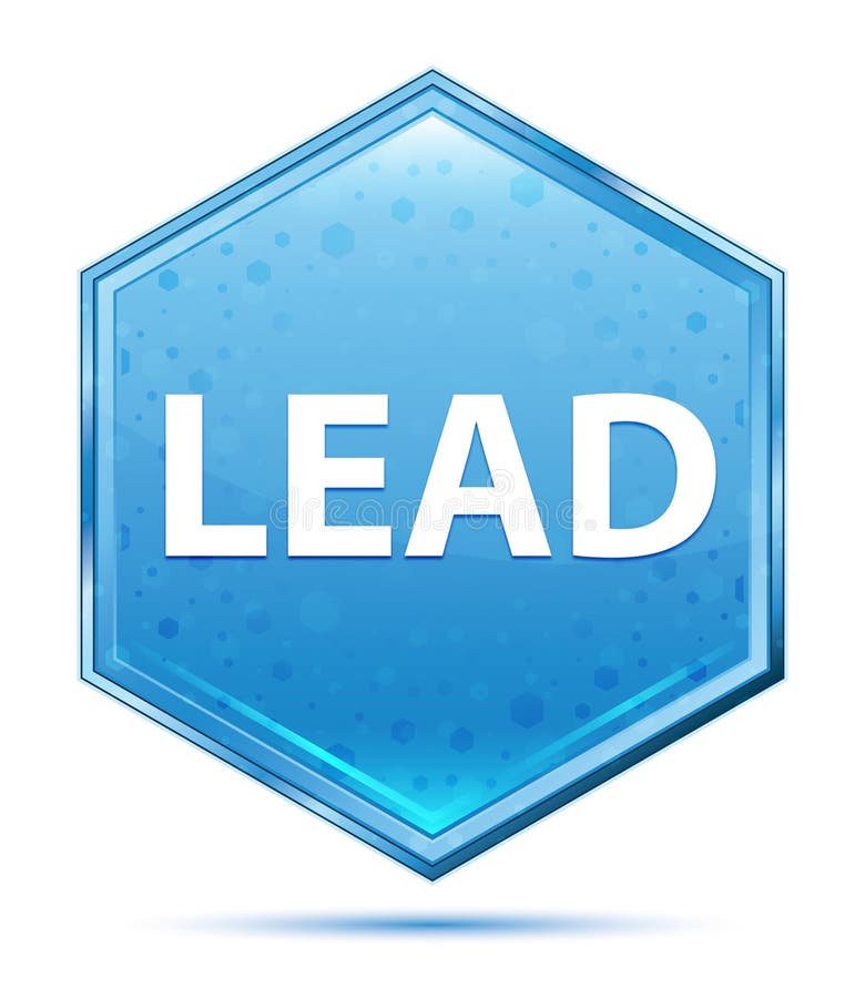 Lead Crystal Blue Hexagon Button Stock Illustration - Illustration of ...