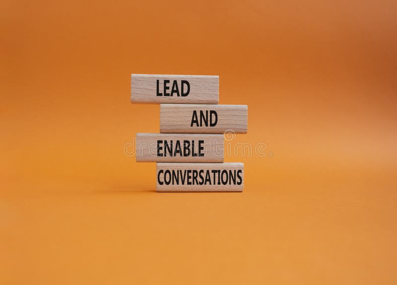 Lead and Enable Conversations Symbol. Concept Words Lead and Enable ...