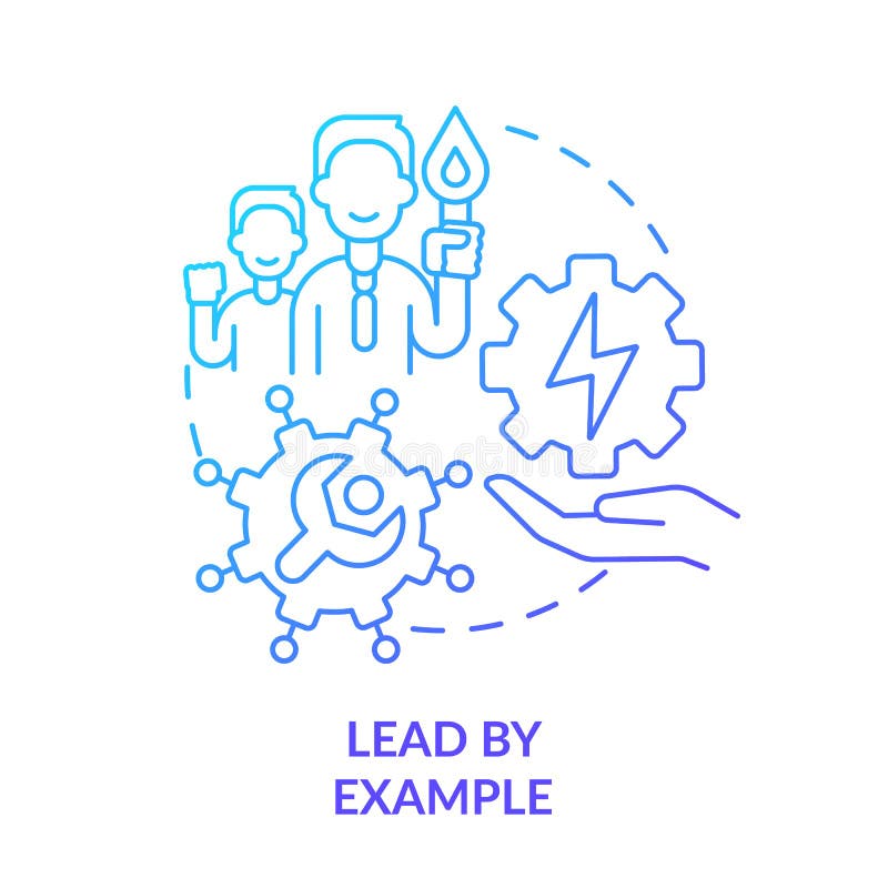 Lead by Example Concept Icon Stock Vector - Illustration of isolated ...