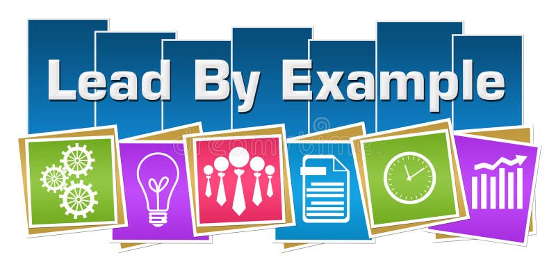 Lead by Example Business Symbols Colorful Squares Stripes Stock ...