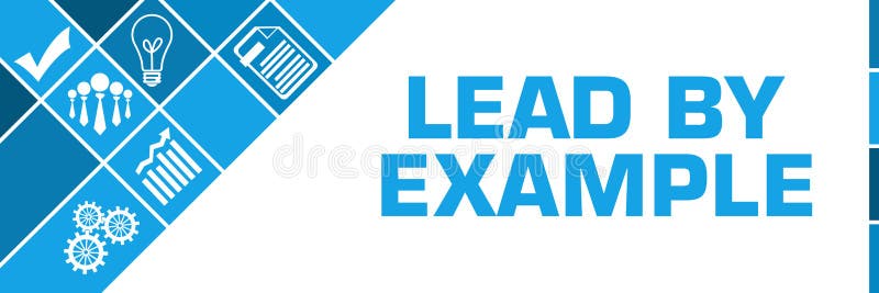 Lead by Example Business Symbols Blue Left Triangles Stock Illustration ...