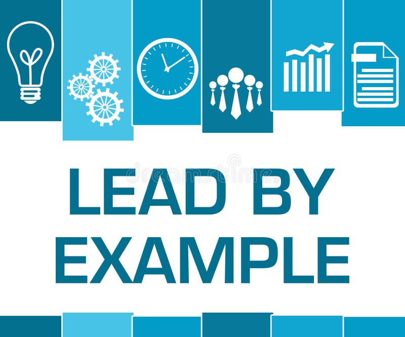 Lead by Example Blue Stripes Symbols Stock Illustration - Illustration ...