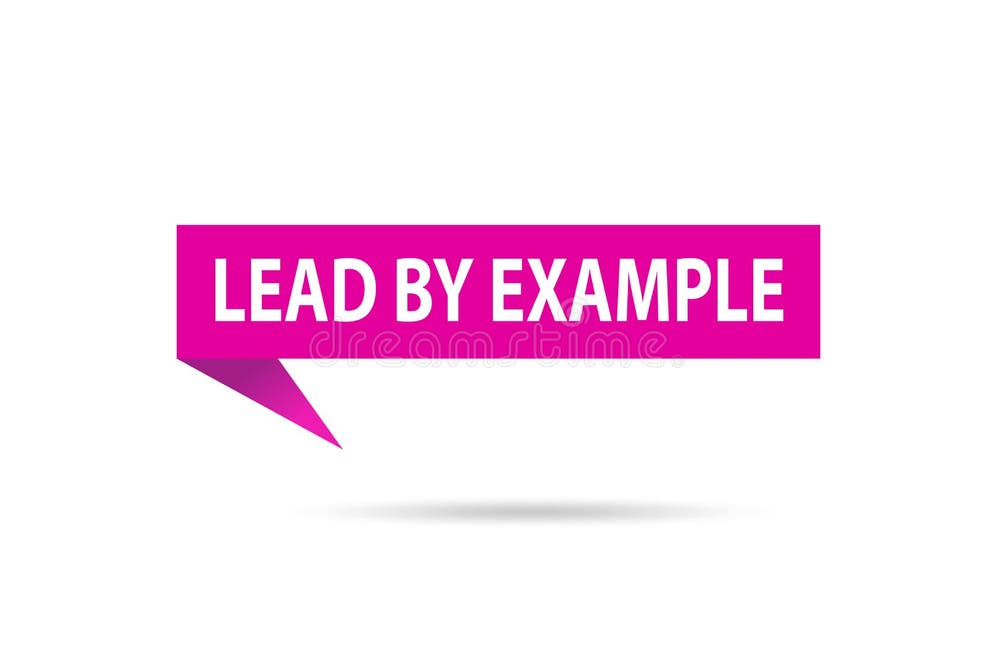 Lead by Example Concept in Motivational Concept Stock Illustration ...