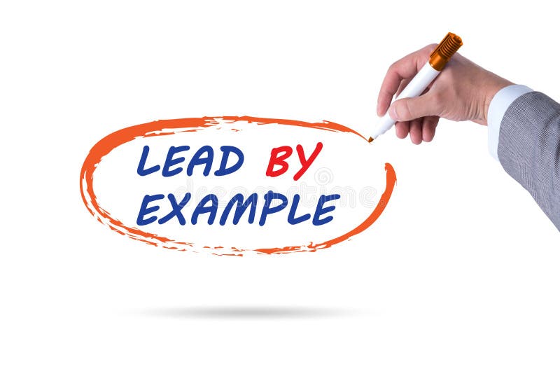 Lead by Example Concept in Motivational Concept Stock Illustration ...