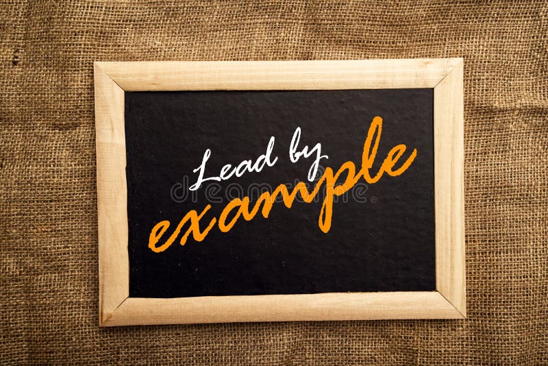 Lead by example stock photo. Image of note, bulletin - 35276286