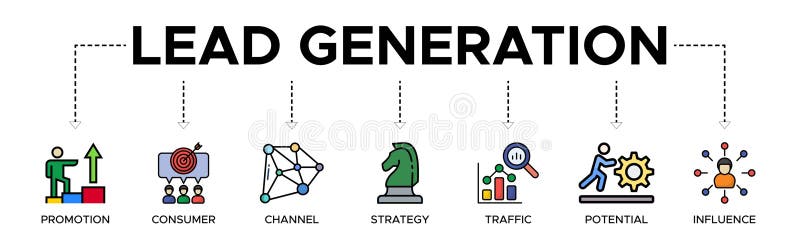 Lead Generation Banner Web Icon Vector Illustration Concept with the ...