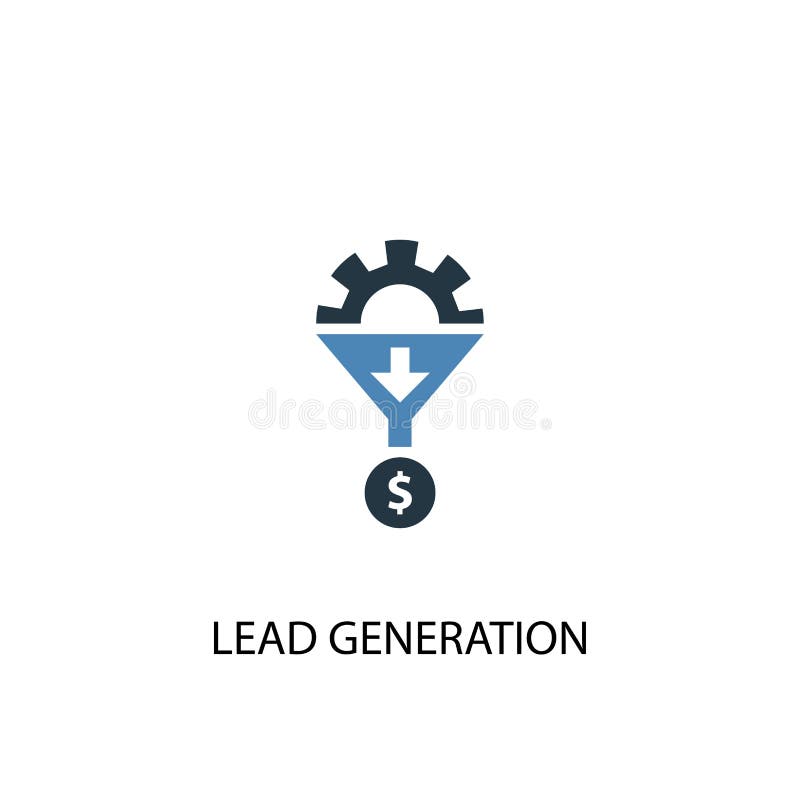Lead Generation Concept 2 Colored Icon Stock Vector - Illustration of ...