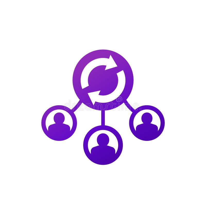 Lead Generation Icon with Arrows and People Stock Vector - Illustration ...