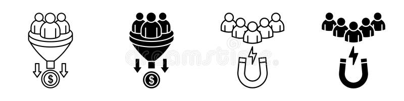 Lead Generation Icon Vector Stock Illustration - Illustration of ...