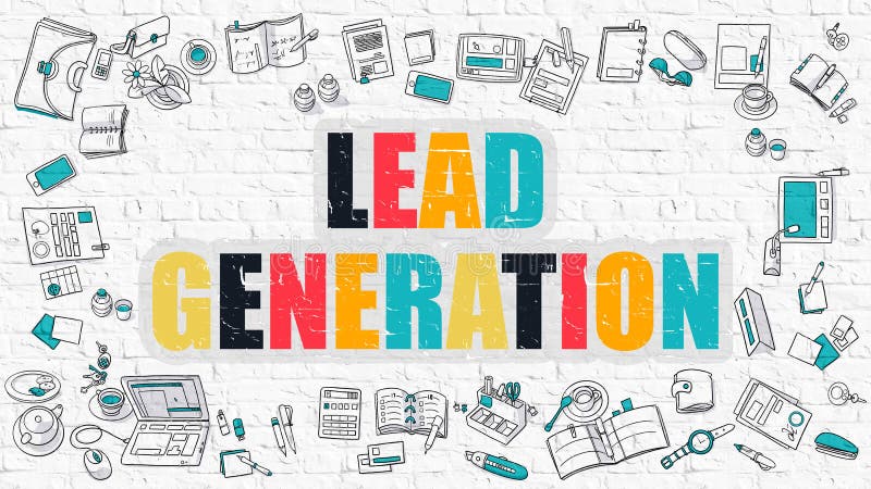Lead Generation in Multicolor. Doodle Design. Stock Illustration ...