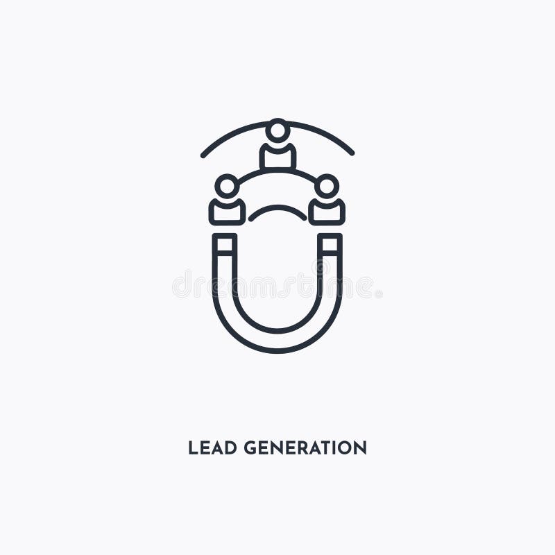 Lead Generation Outline Icon. Simple Linear Element Illustration ... Lead Generation Outline Icon. Simple Linear Element Illustration ...