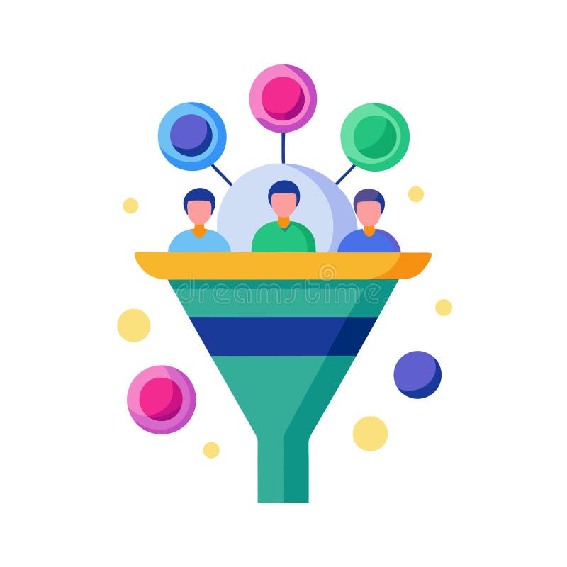 Lead Generation Process: a Group of Candidates Visualized in a Colorful ...