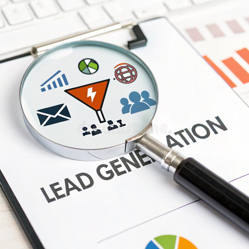 Lead Generation Realistic Isolated on White Background Stock ...