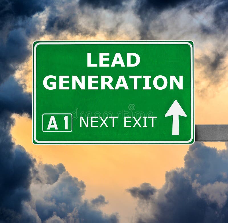 LEAD GENERATION Road Sign Against Clear Blue Sky Stock Photo - Image of ...