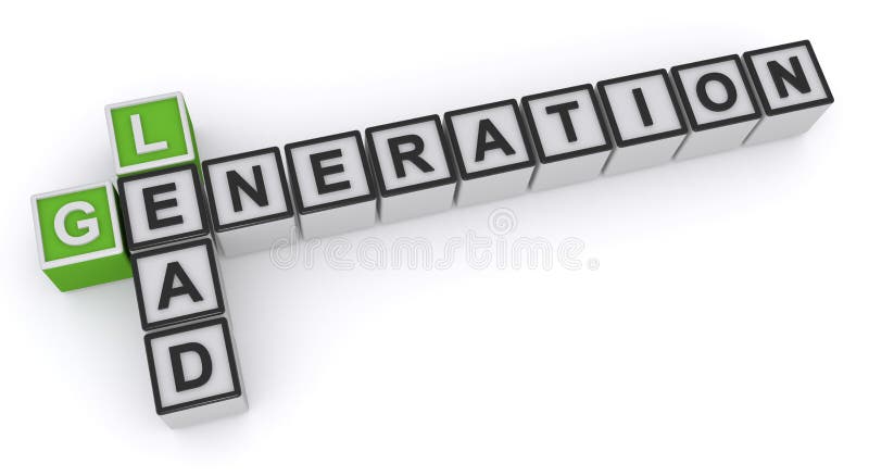 Lead generation on white stock illustration. Illustration of concept ...