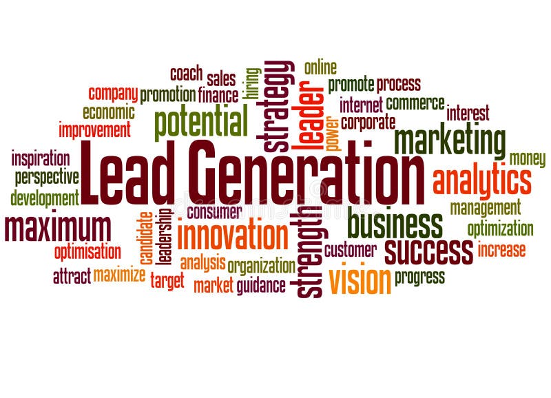 Lead Generation Word Cloud Concept 2 Stock Illustration - Illustration ...